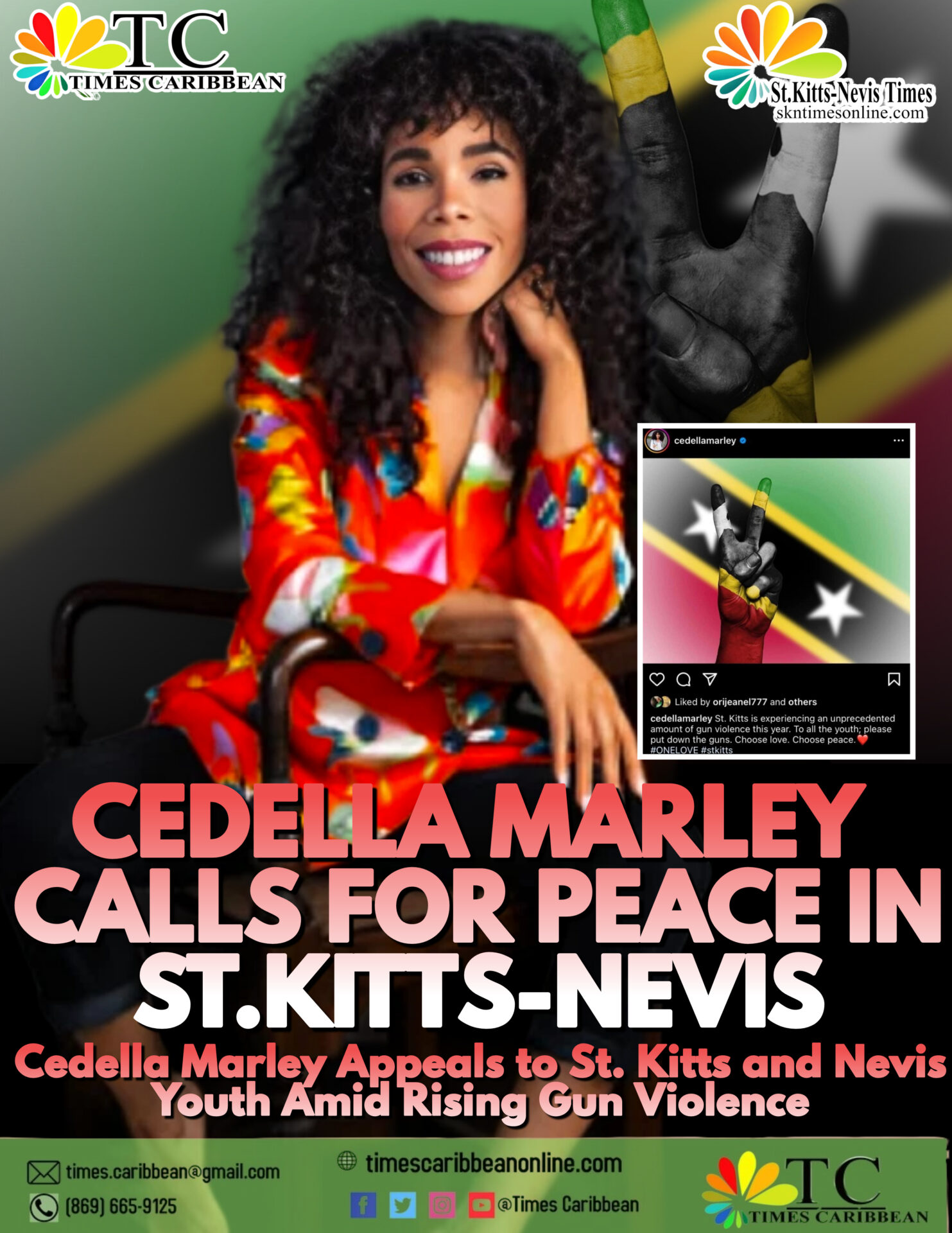 Cedella Marley Appeals to St. Kitts and Nevis Youth Amid Rising Gun ...