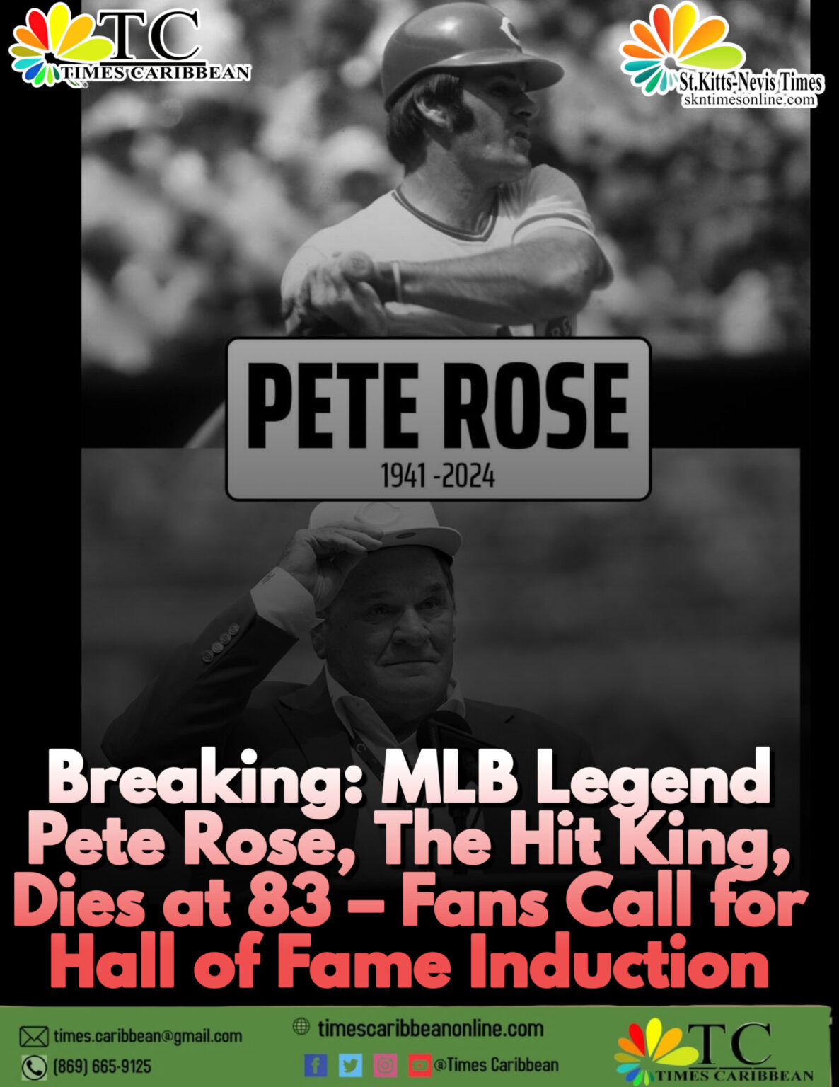Breaking: MLB Legend Pete Rose, The Hit King, Dies at 83 – Fans Call ...
