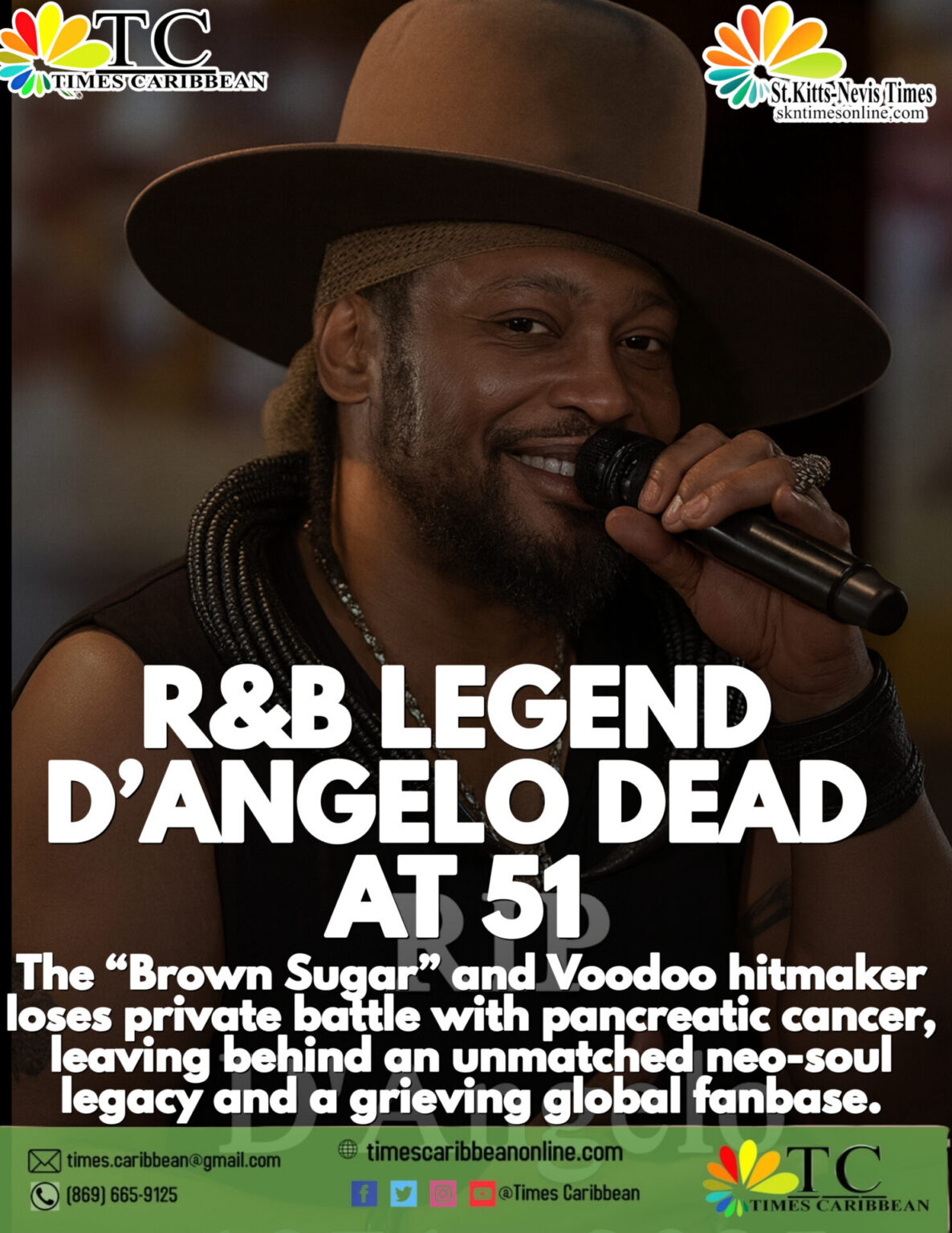 “Wow! RIP! R&B & Soul Legend D’Angelo Dies at 51 After Private Battle ...
