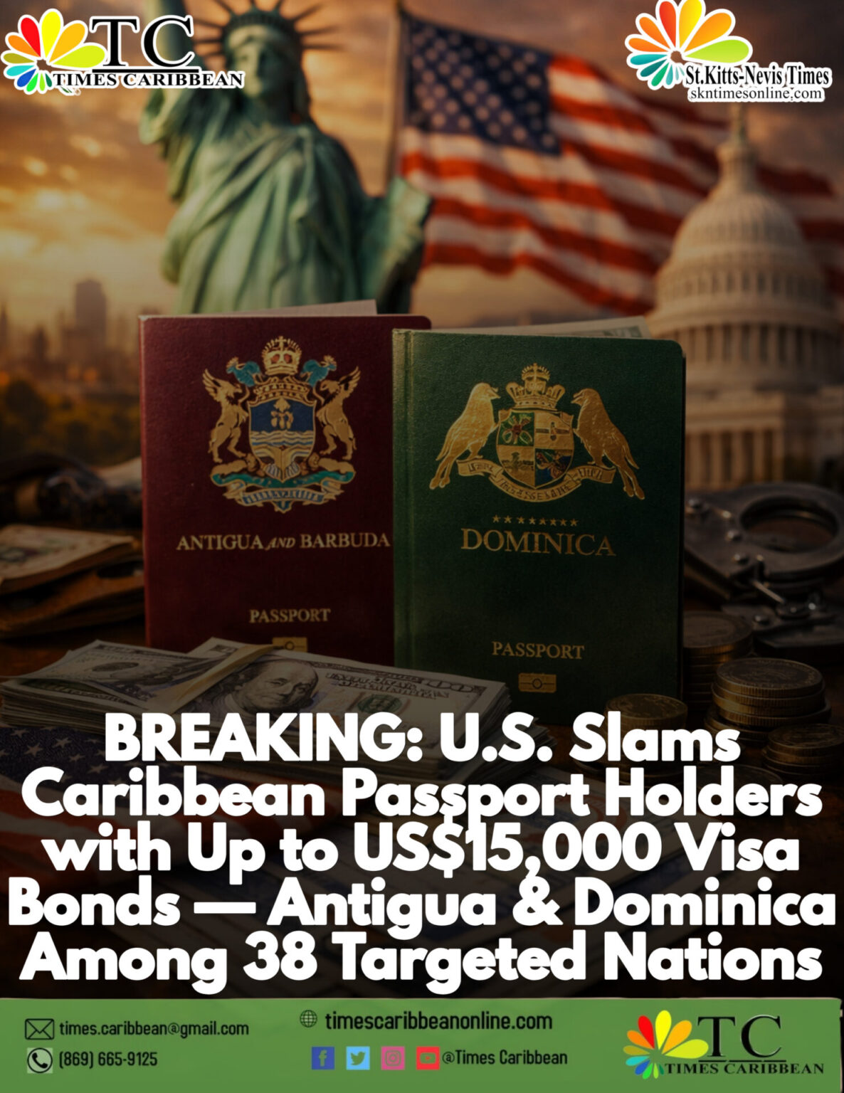 BREAKING: U.S. Imposes Up to US$15,000 Visa Bonds on Caribbean ...