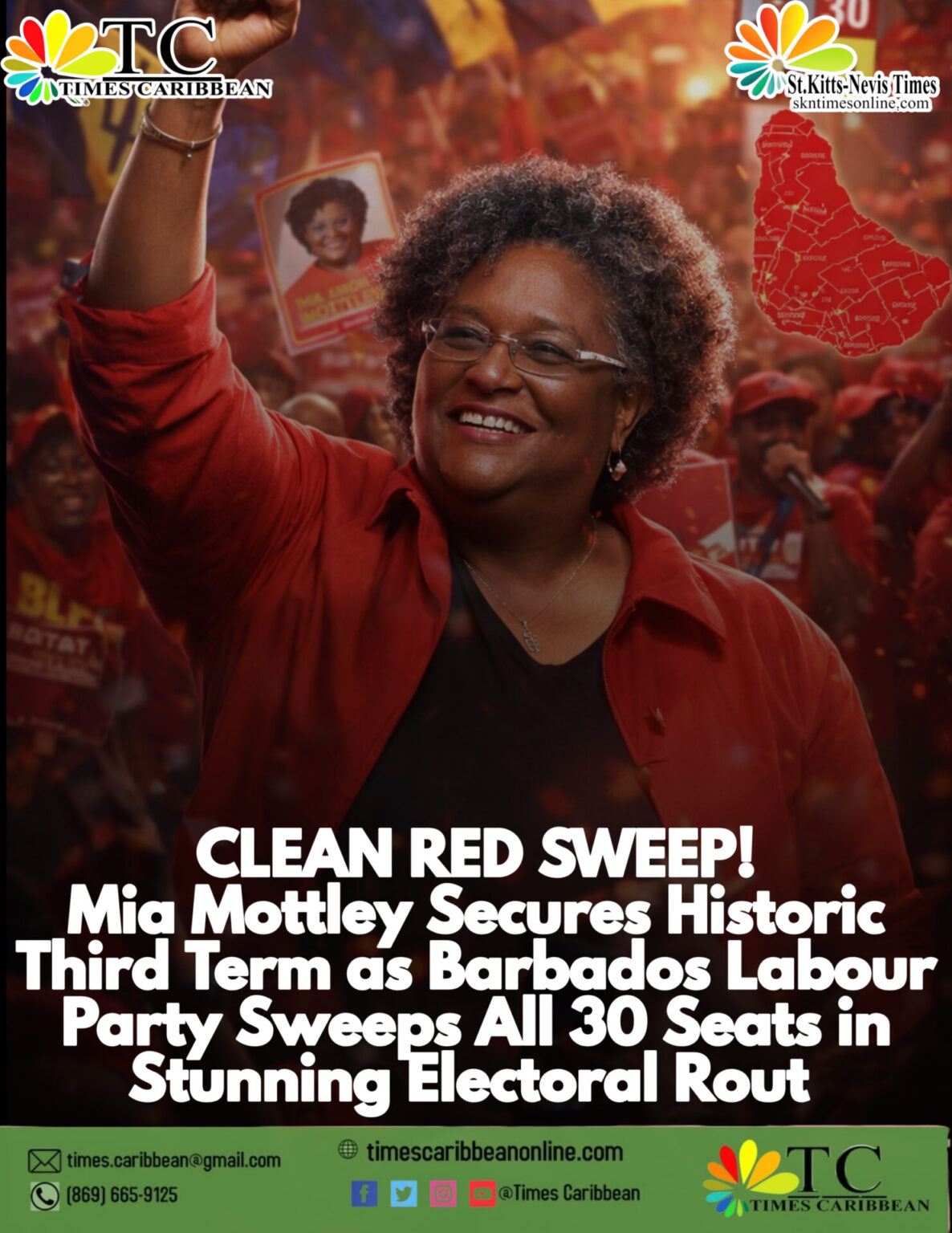 CLEAN RED SWEEP! Secures Historic Third Term as Sweeps All 30 Seats in ...
