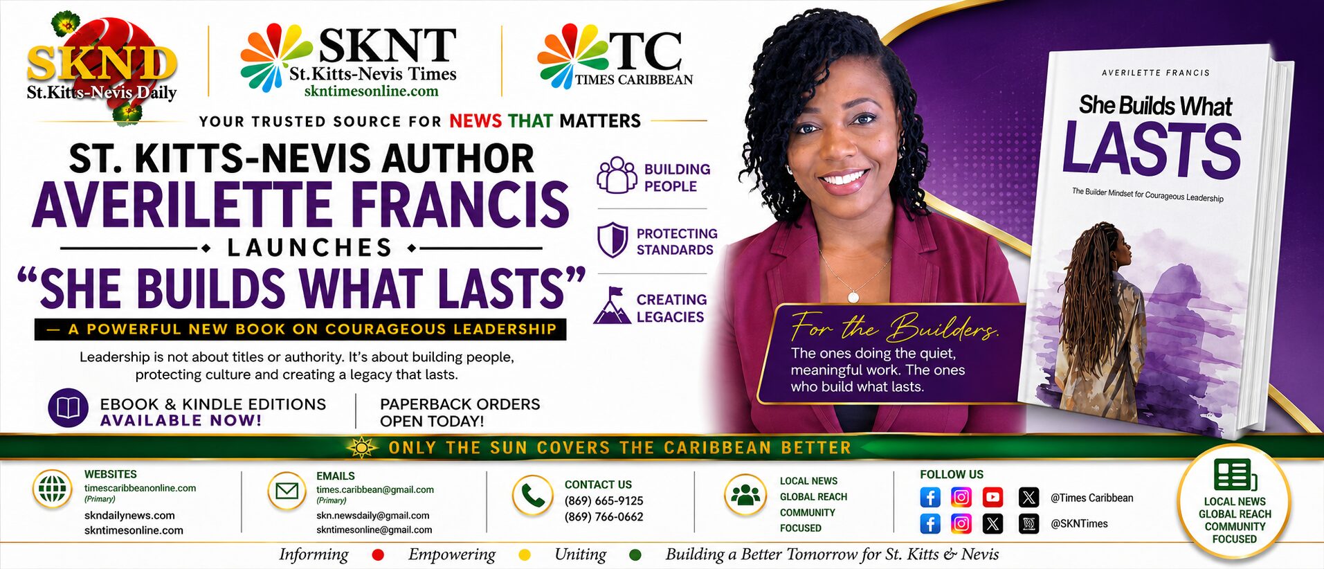ST. KITTS-NEVIS AUTHOR AVERILETTE FRANCIS LAUNCHES “SHE BUILDS WHAT ...