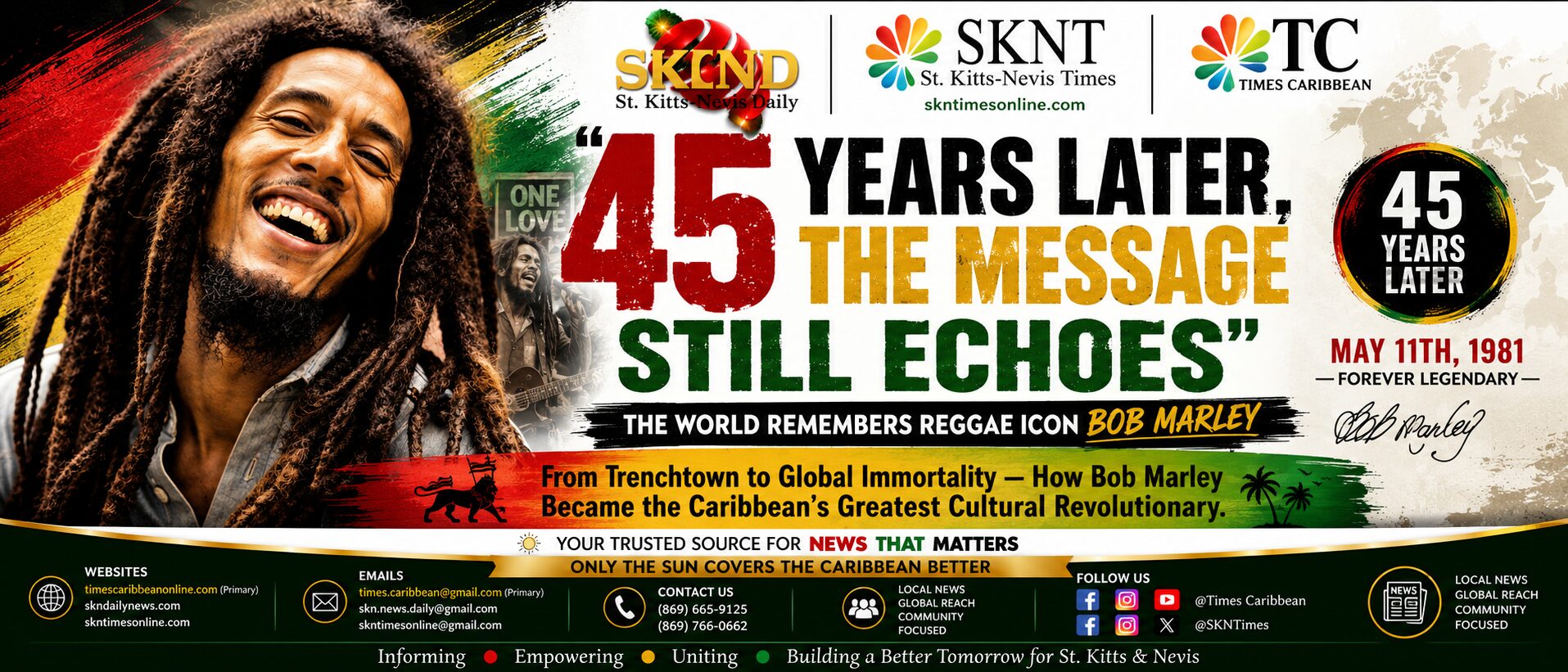 “45 YEARS LATER, THE MESSAGE STILL ECHOES”: THE WORLD REMEMBERS REGGAE ...